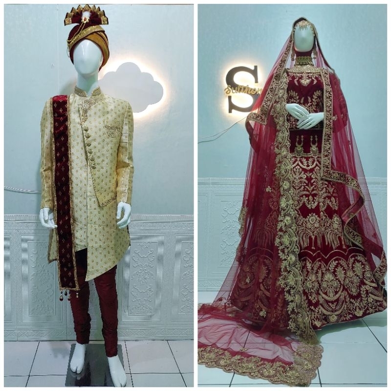 Jual Baju india pengantin Paket baju india pengantin sepasang cewek dan ...