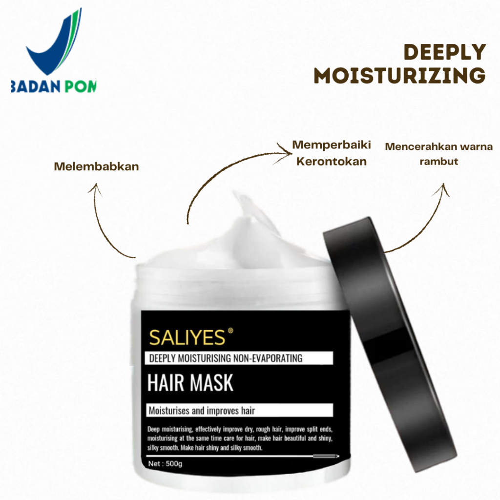 Jual SALIYES Masker rambut kering dan mengembang masker rambut rontok ...