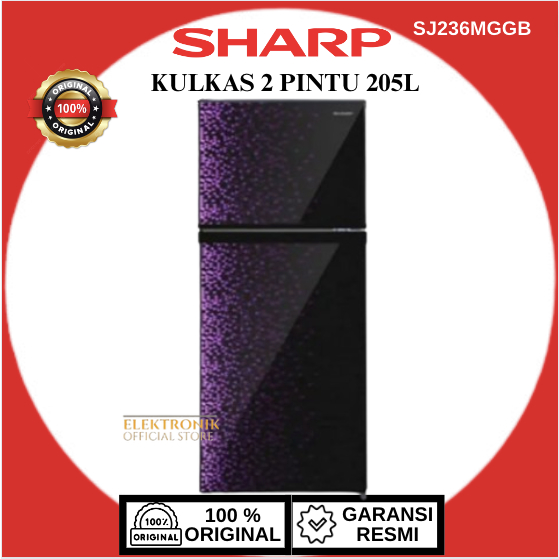 Jual SHARP KULKAS 2 PINTU SJ236MGGB 207L/SR/SJ-236-MGGB/SJ 236MGGB ...