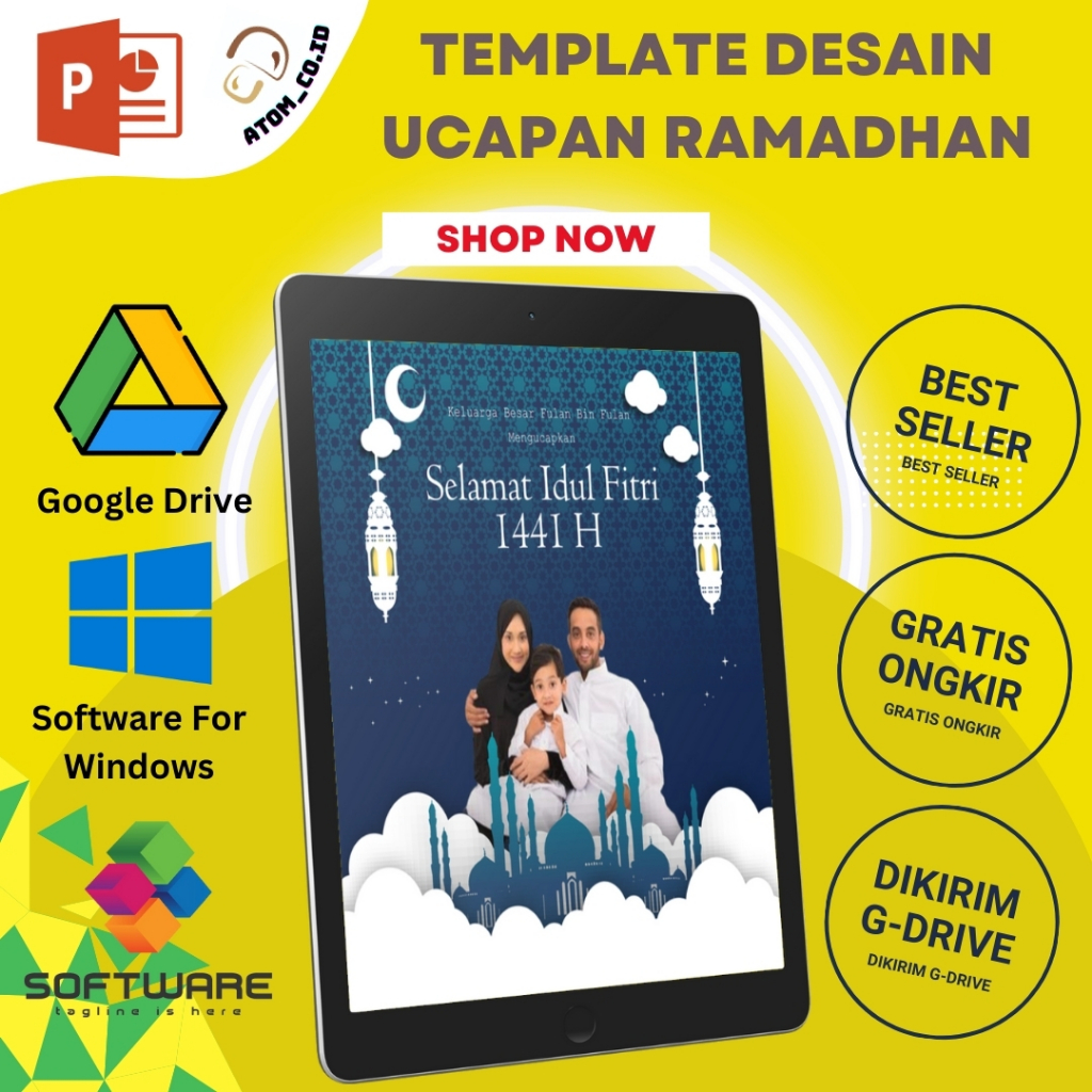 Jual Template Desain Ucapan Ramadhan Kit dan Idul Fitri format ...