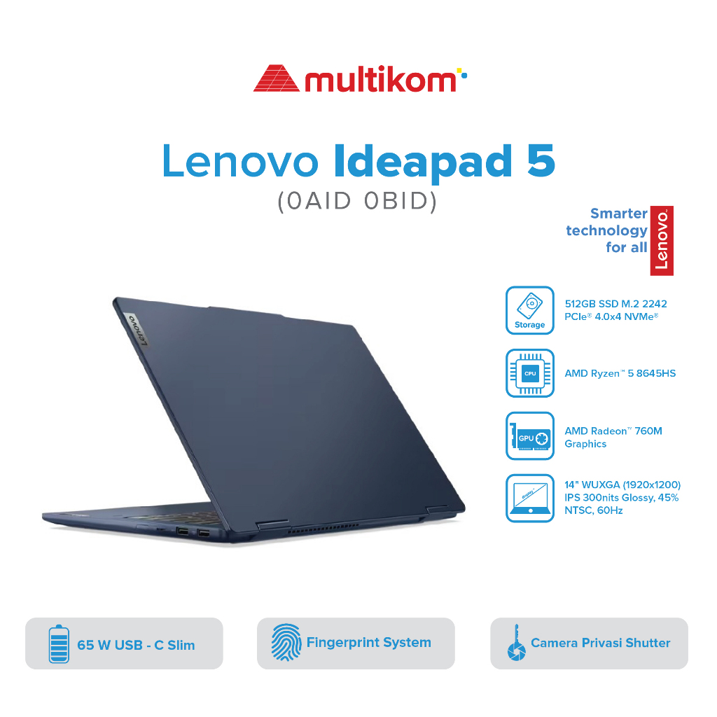Jual Lenovo IP5 2in1 0AID 0BID R5 8645HS 16GB 512SSD Touch W11 OHS | Shopee Indonesia