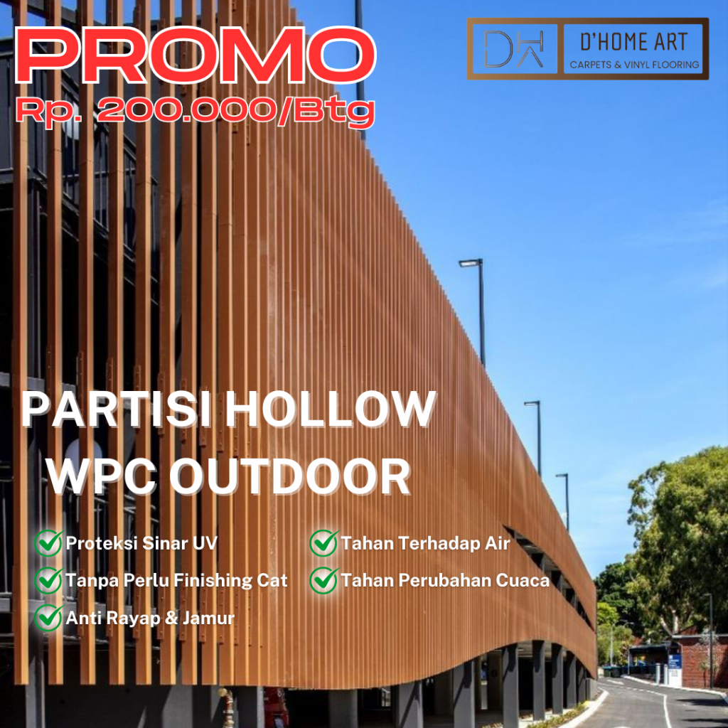 Jual Partisi WPC Hollow Outdoor Ukuran 5cmx10cmx2,9m | Kisi Kisi Kayu ...
