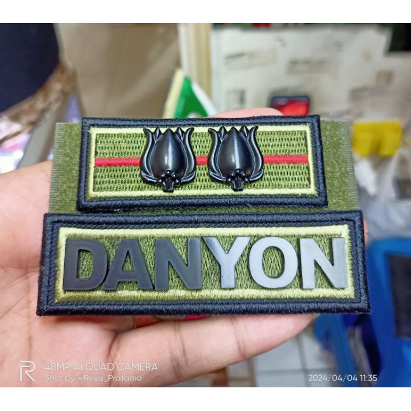 Jual pangkat topi pet pdl matra darat letkol + nama akrilik | Shopee ...