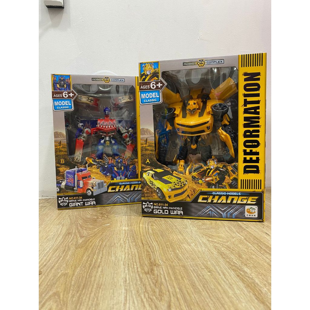 Jual Robot Transformer Optimus Prime - Bumblebee / Robot Bisa berubah jadi mobil / Mainan Robot ...