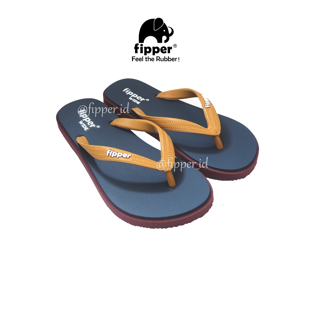Jual Sandal Fipper Wide Original for Man/Woman - Blue(Sherpa)/Maroon ...