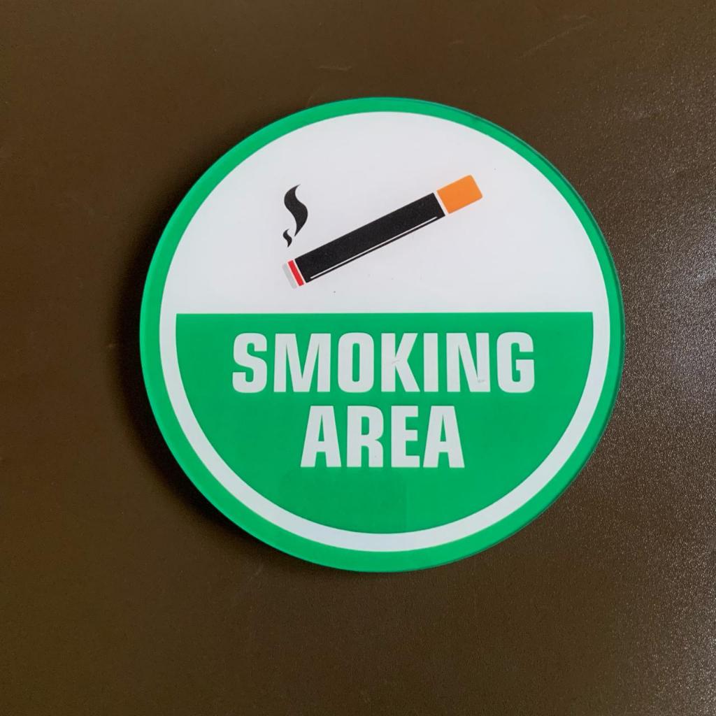 Jual Papan Akrilik Smoking Area | Akrilik Nama Ruang Merokok | Acrylic ...