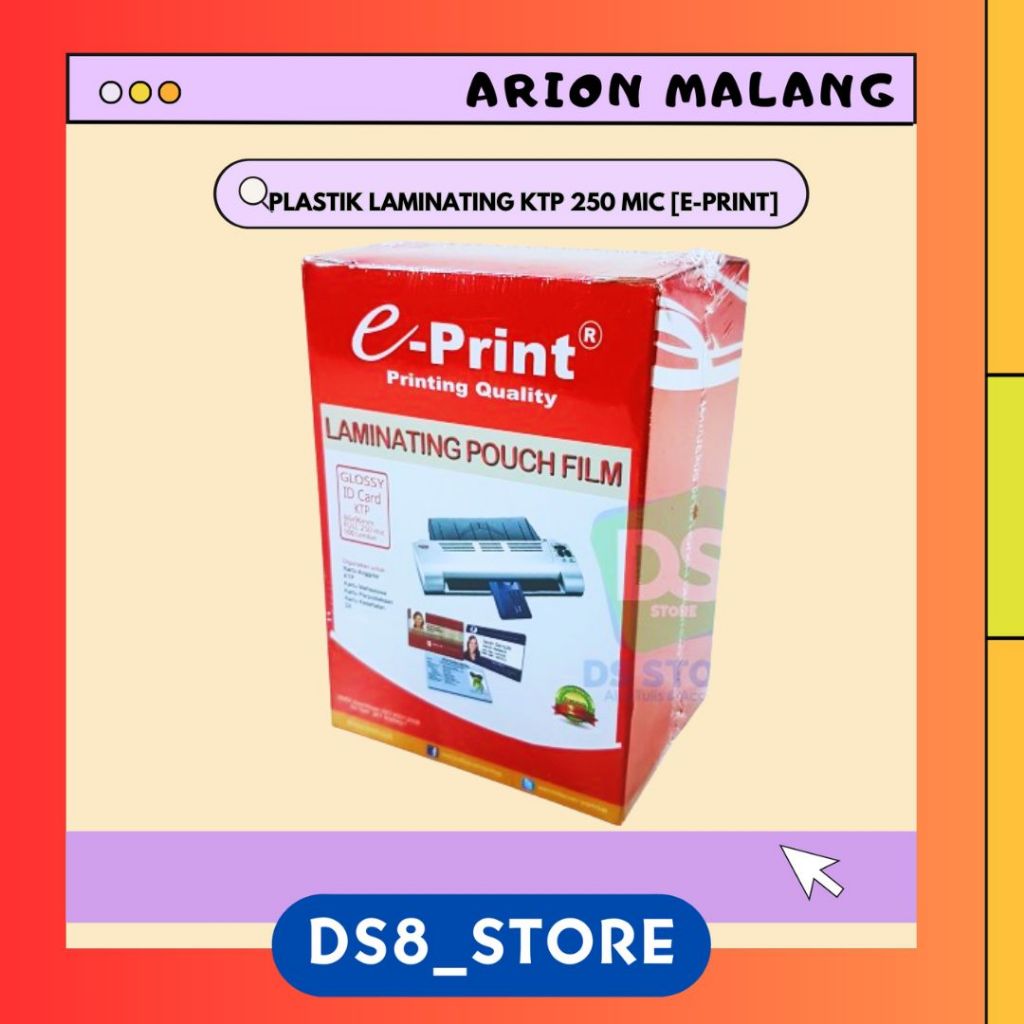Jual Plastik Laminating KTP/ID CARD TEBAL 250 MIC E-PRINT | Shopee ...