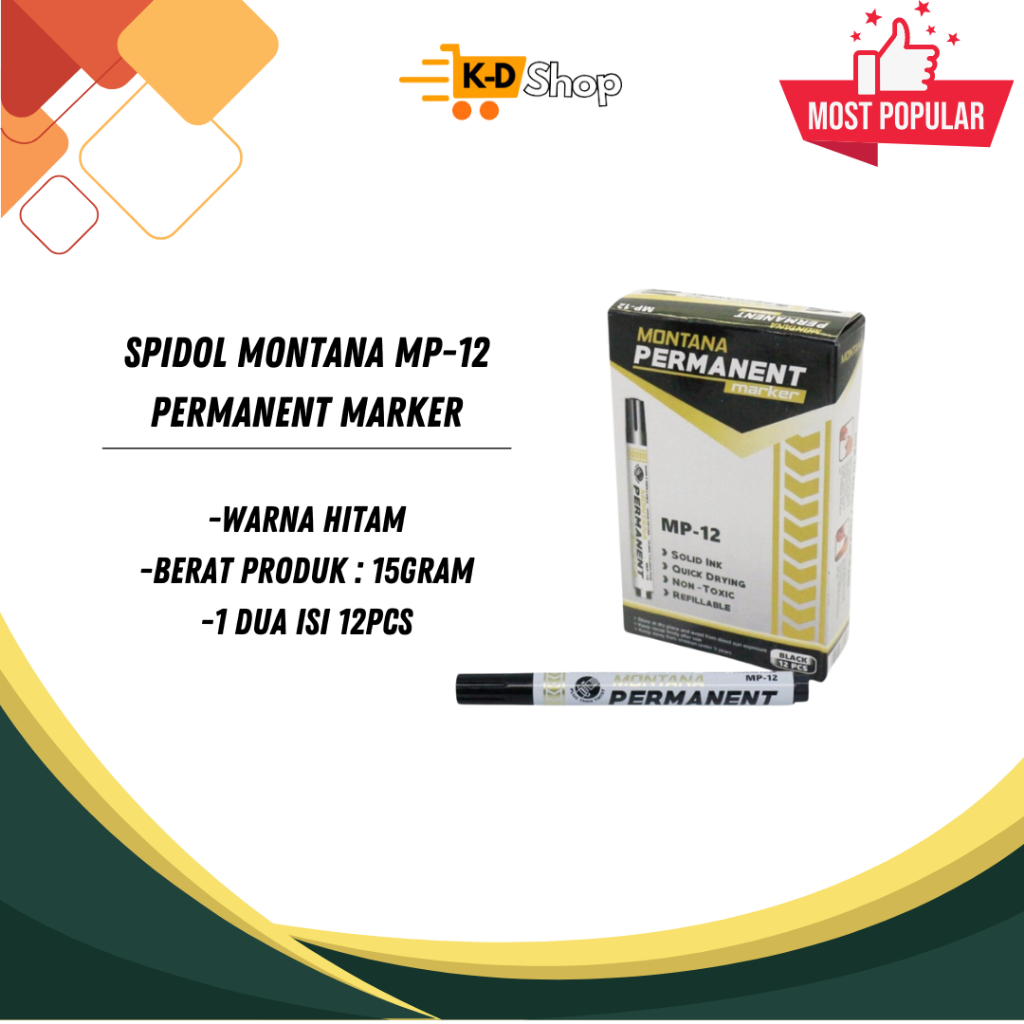 Jual Spidol Montana MP-12 Permanent Marker/Spidol Permanen | Shopee ...