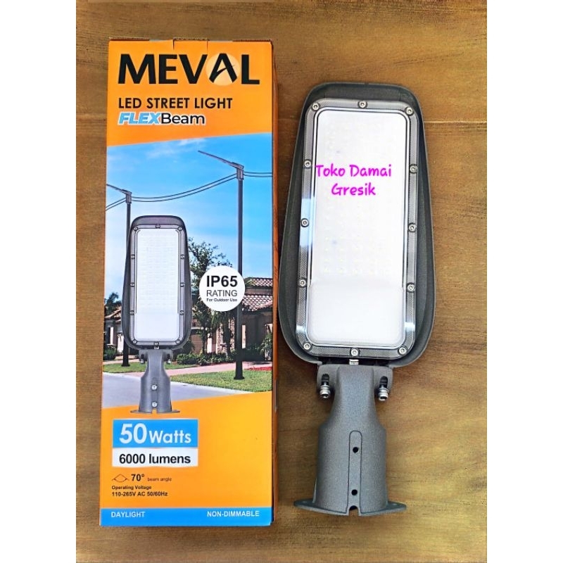 Jual Meval Street Light Led 50W putih Flexbeam AL1-05A. Flexibel lampu ...