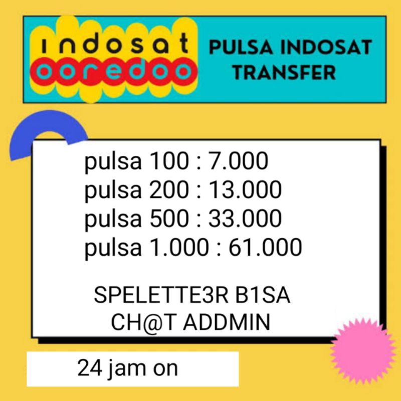 Jual PULSA TRANSFER INDOSAT MURAH | Shopee Indonesia