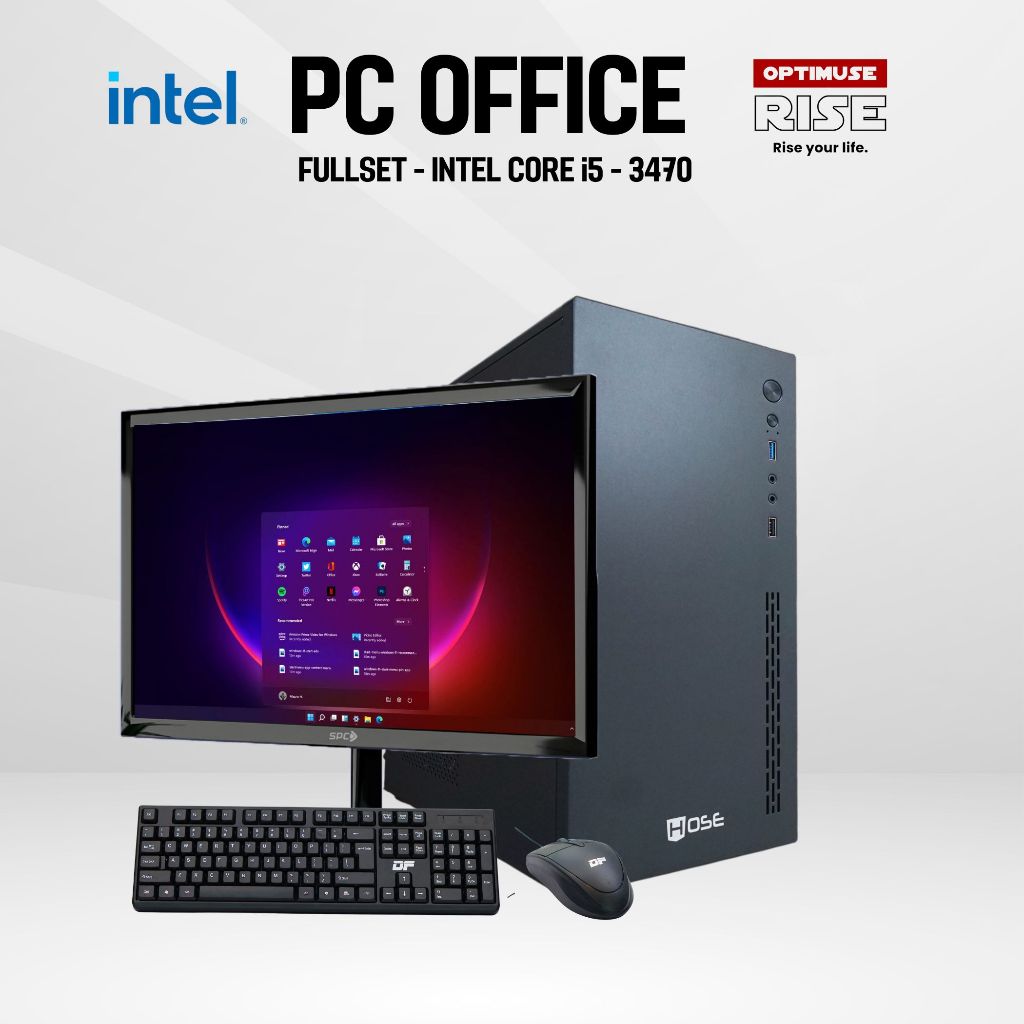 Jual KOMPUTER PC RAKITAN FULLSET MURAH OFFICE INTEL CORE i5-3470 RAM DDR3 8GB SSD 128GB MONITOR ...