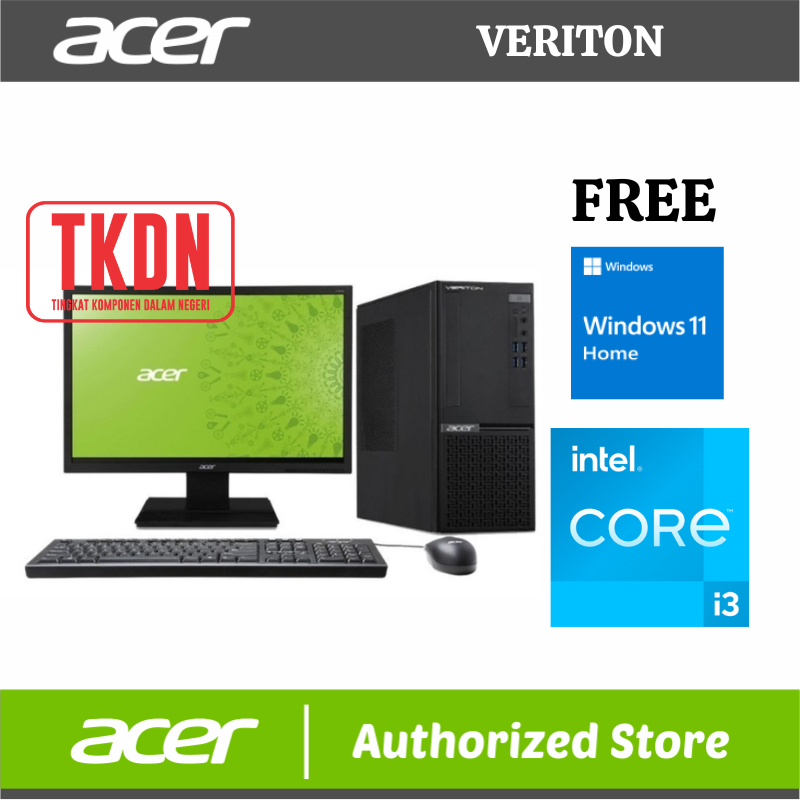 Jual Acer TKDN Veriton VX/0034 i3-12100 8GB 512GB 21.5" W11 - PC TKDN | Shopee Indonesia