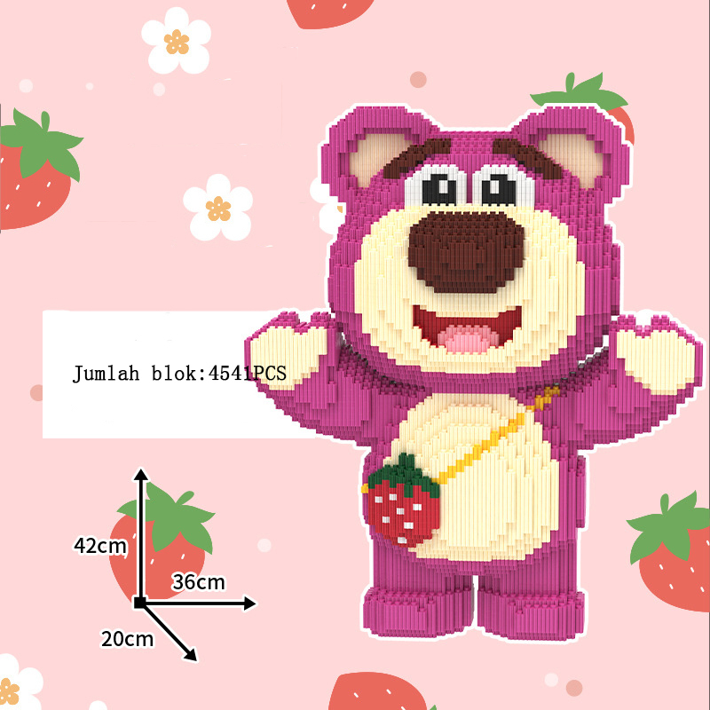 Jual JAKI Nano Blocks Gelatoni 3D Model BIG Kuromi \Beruang Stroberi ...
