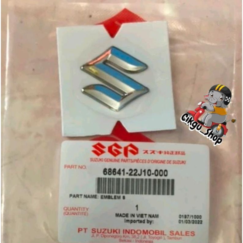 Jual Logo/Emblem " S "Suzuki satria FU FI injeksi, Address Nex II ...