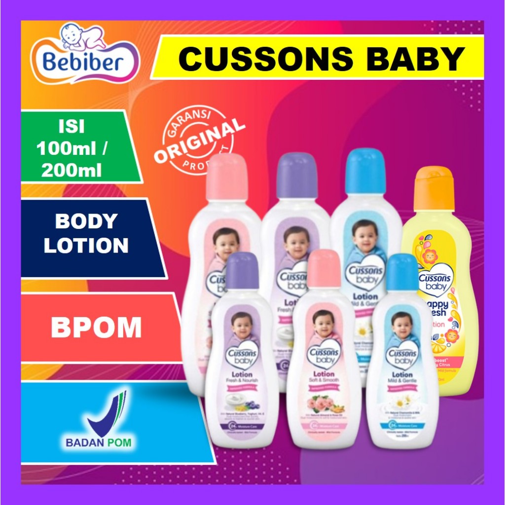 Jual Cussons Baby Body Lotion 200ml & 100ml / Cusson Baby Lotion ...
