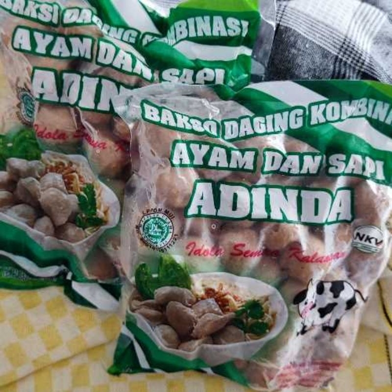 Jual Adinda Bakso Daging Kombinasi Ayam dan Sapi 500g | Shopee Indonesia