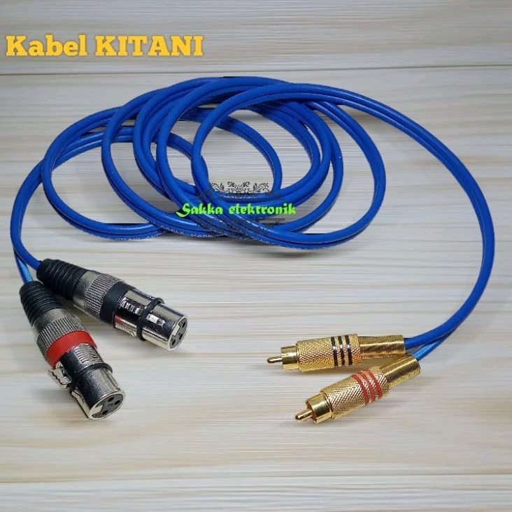 Jual Kabel Konektor RCA 2 male to XLR 2 female - KITANI 50 Cm | Shopee Indonesia