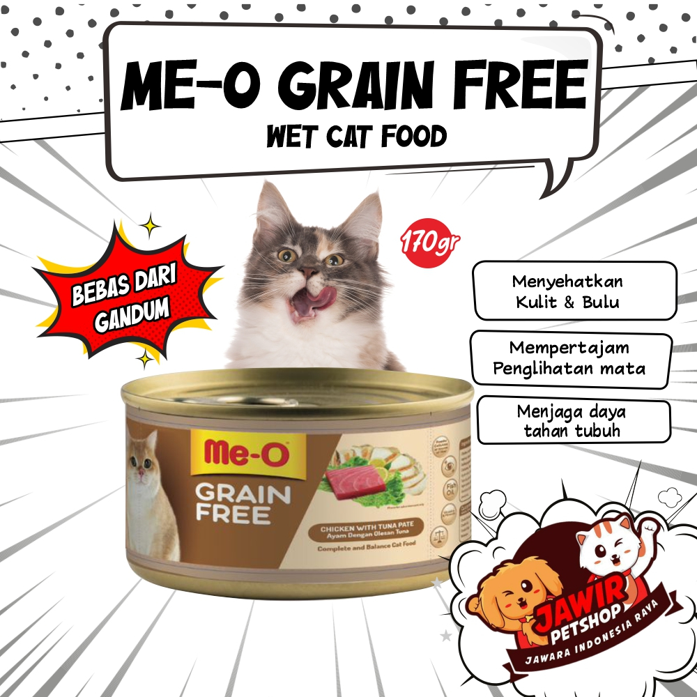 Jual MEO GRAIN FREE KALENG 170GR makanan kucing dewasa adult basah cat ...
