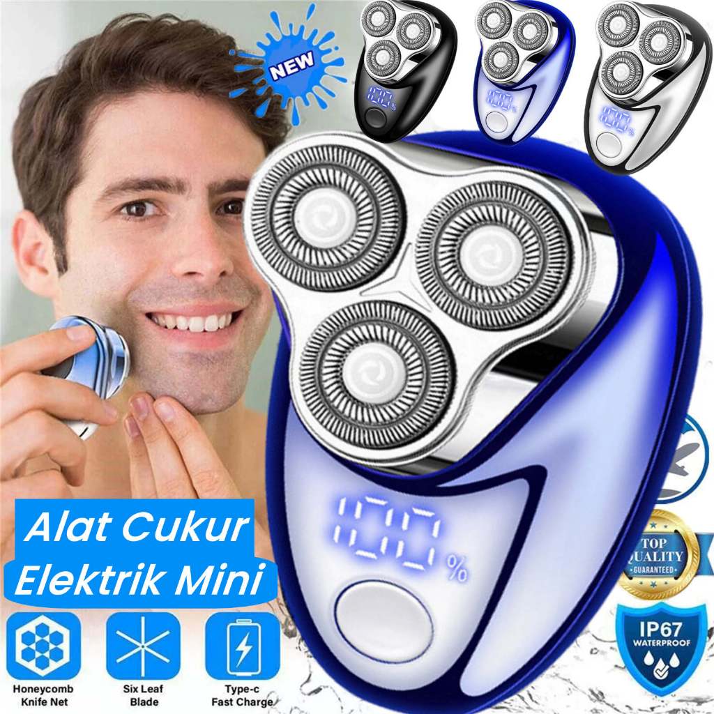 Jual Daya tinggi Alat Cukur Listrik Mini Tiga Bilah Pria Alat Cukur ...