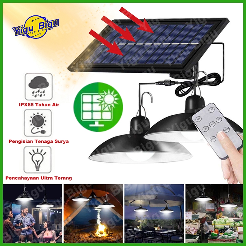 Jual Tenaga Surya LED Split Lampu IP65 Tahan Air Kepala Ganda Lampu ...