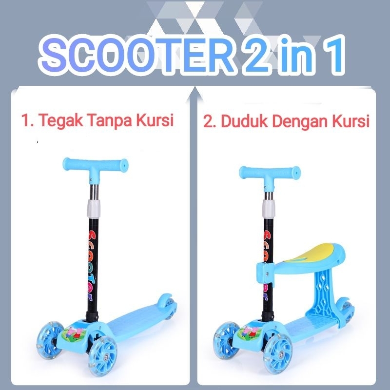Jual Scooter / Skuter 2 in 1 Skuter Bisa Duduk | Shopee Indonesia