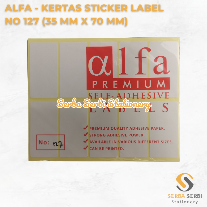 Jual (1 PAK ISI 7 LEMBAR) ALFA - KERTAS STICKER / STIKER LABEL HARGA ...