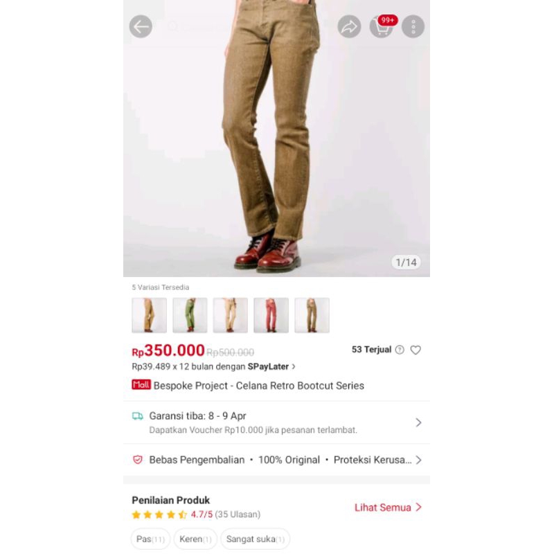 Jual Bespoke Project Retro Bootcut Series | Shopee Indonesia