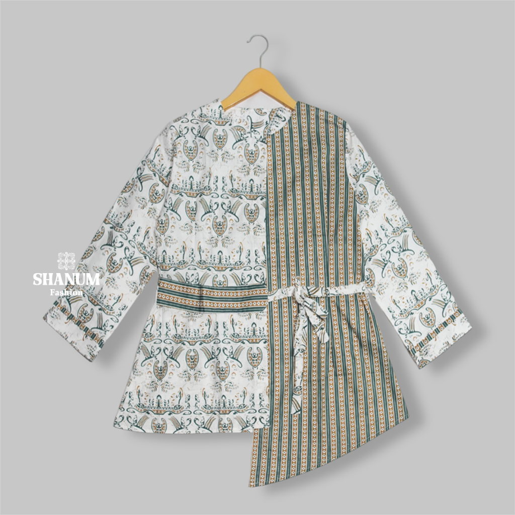 Jual SHANUM Batik Kerja Wanita Modern Lengan 3/4 Panjang Motif Songket ...