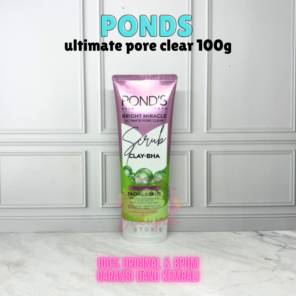 Jual Ponds Ponds Bright Miracle Ultimate Pore Clear Facial Scrub 100g