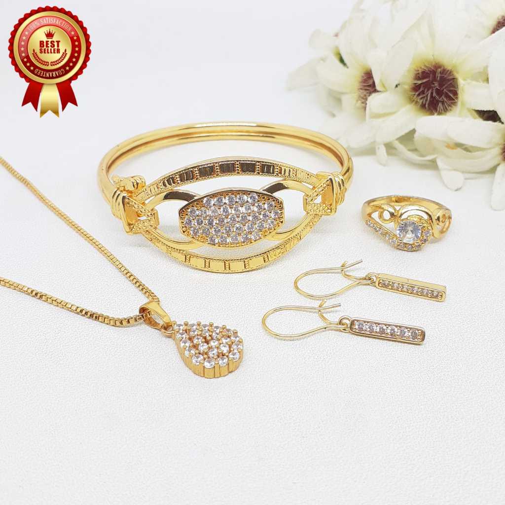 Jual mytitanium-set xuping lapis emas model kekinian wanita dewasa ...