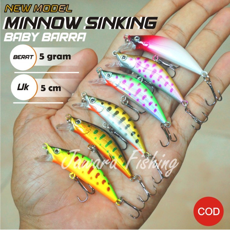 Jual New ! MINNOW SINKING Killer Uk. 5 cm Berat 5 gram Untuk Mancing Ultralight/UL casting ...