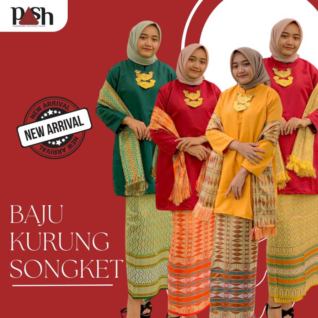 Jual Songket Pash - Set Baju Kurung Rok Songket Dan Selendang | Baju Kurung Melayu | Shopee ...