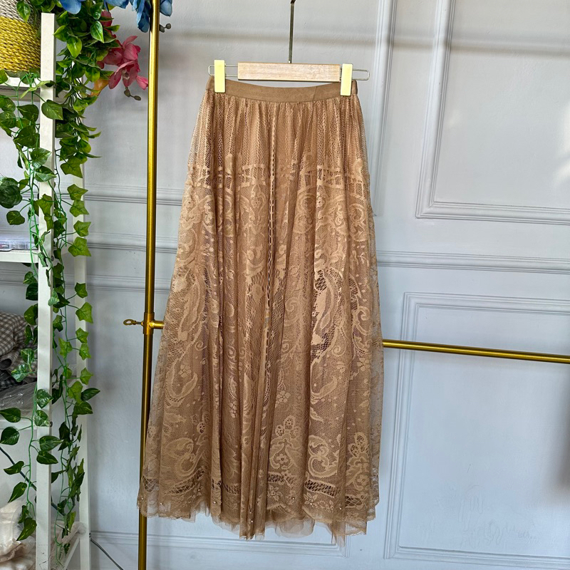 Jual Youngmoodis rok brokat import vintage skirt brocade | Shopee Indonesia