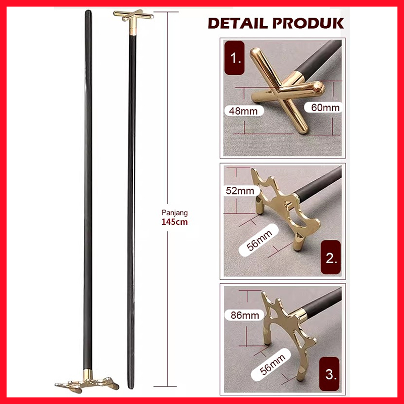 Jual Billiard Stick Holder Tongkat Billiard Cagak Tanduk Rusa 1.45m ...