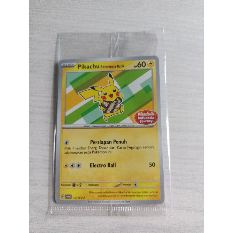 Jual Kartu Pokemon Pikachu Berkemeja Batik Limited Edition | Shopee Indonesia