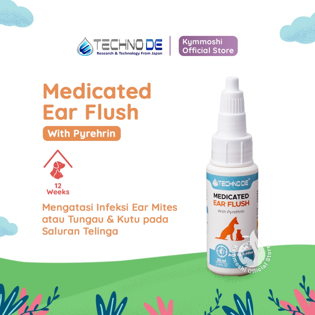 Jual Techno De Medicated Ear Flush Anti Tungau Telinga Ear Mites 30ml ...