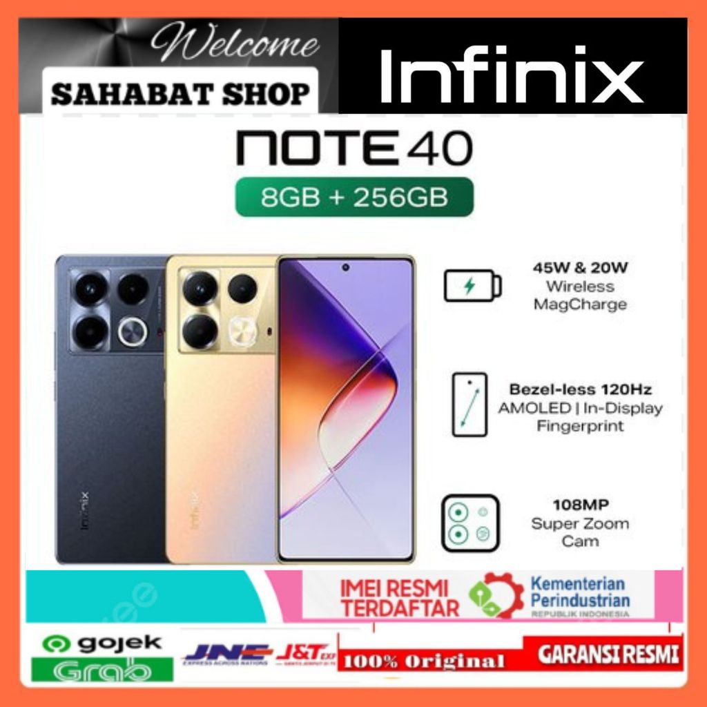 Jual Infinix Note 40 8/256GB - Up to 16GB Extended RAM-Garansi Resmi | Shopee Indonesia
