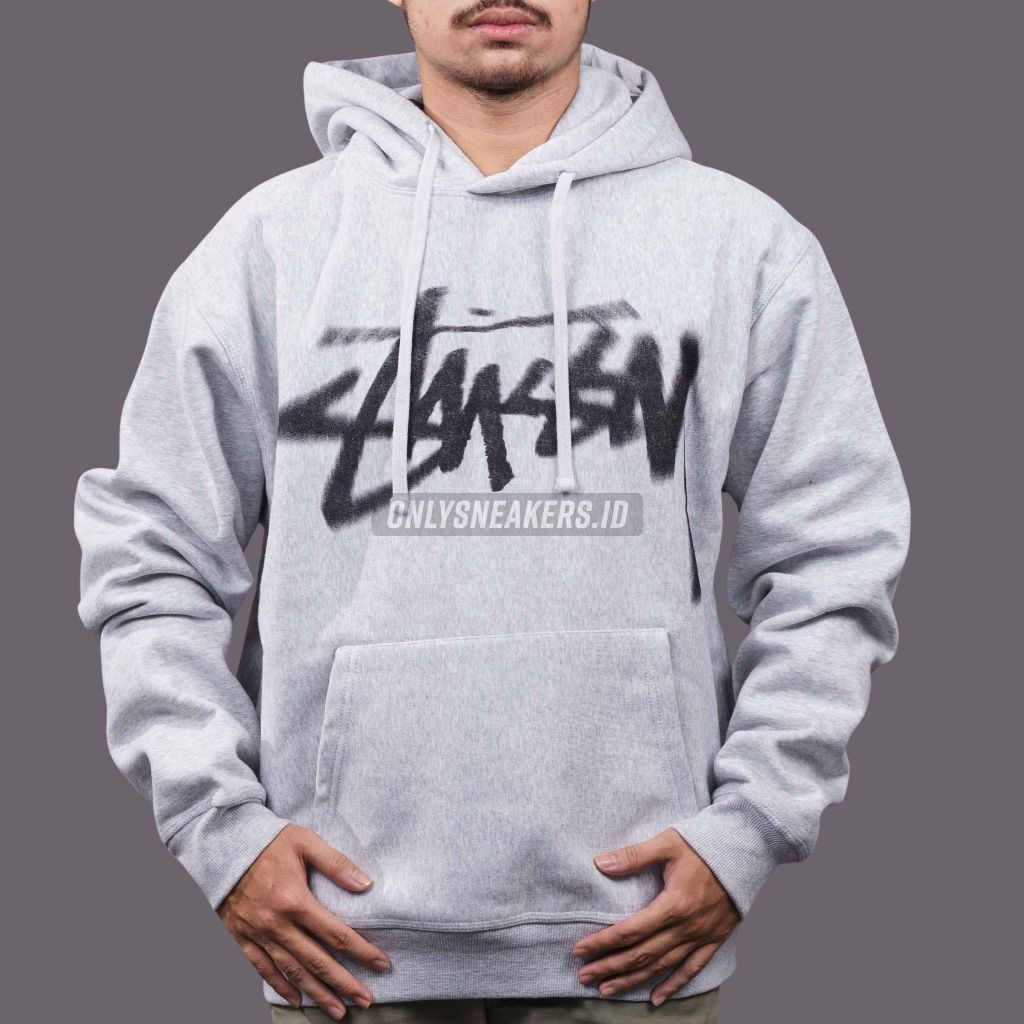 Jual STUSSY DIZZY STOCK ASH HEATHER HOODIE | Shopee Indonesia
