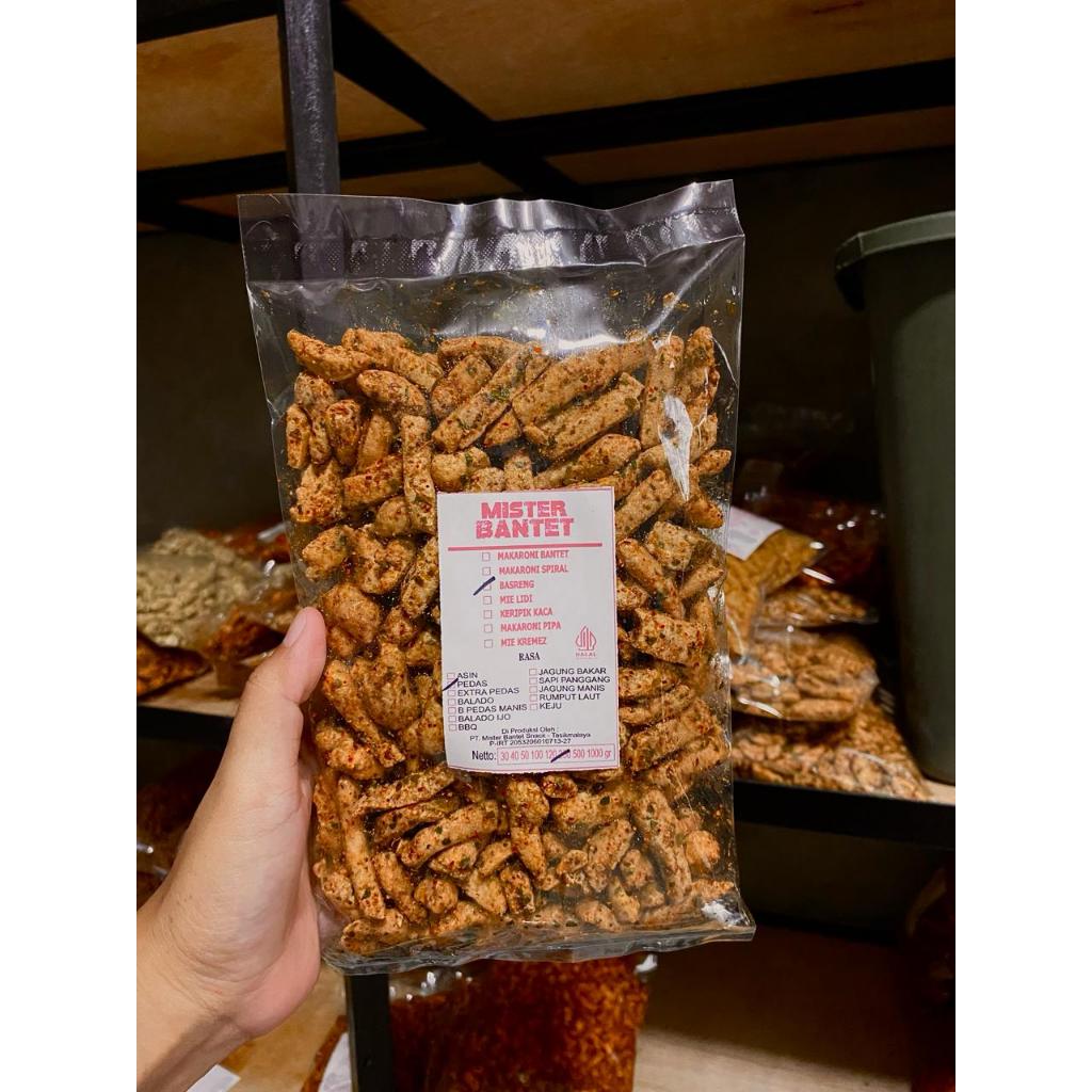 Jual Makaroni Bantet 1kg 2 Rasa - Makaroni Bantet Pedas Jeruk 500gr ...