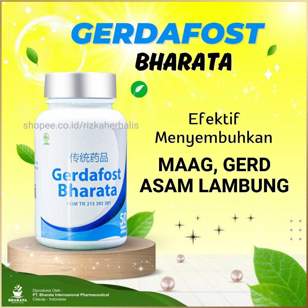 Jual GERDAFOST Bharata Obat Herbal ASAM LAMBUNG GERD Sakit MAAG MAGH ...