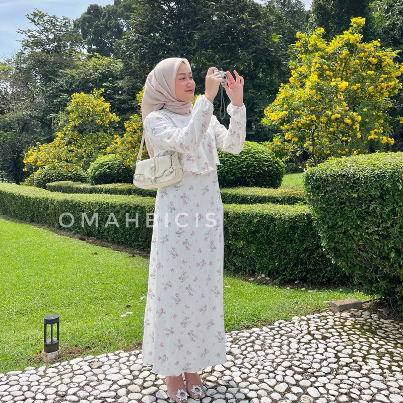 Jual Himari Dress korean vintage- Dress Korea- Dress crinkle - Dress ...