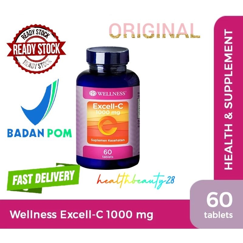 Jual WELLNESS EXCEL C 1000MG 60 TABLET (AMAN DI LAMBUNG) vitamin c ...