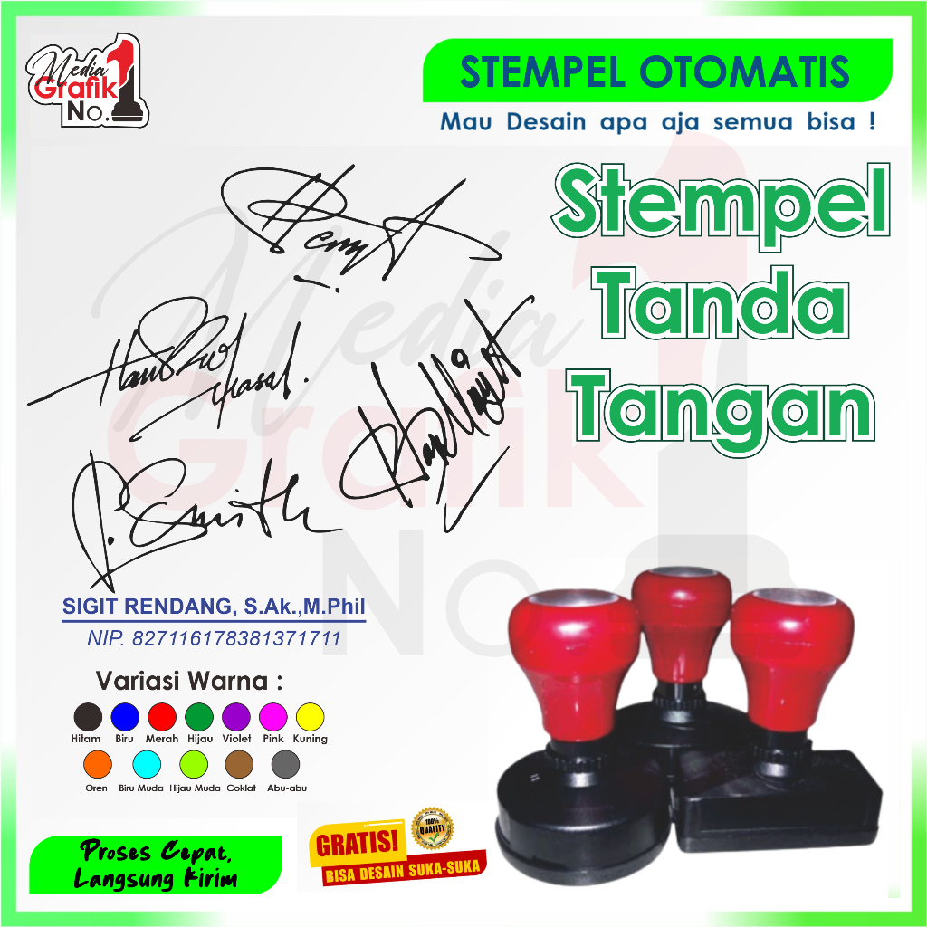 Jual COD Stempel Tanda Tangan / Stenpel TTD / Stemple Tandatangan ...