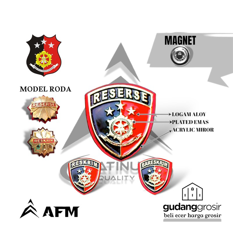 Jual Pin Magnet | RESERSE | BARESKRIM | RESKRIM | RODA RESKRIM | RODA ...