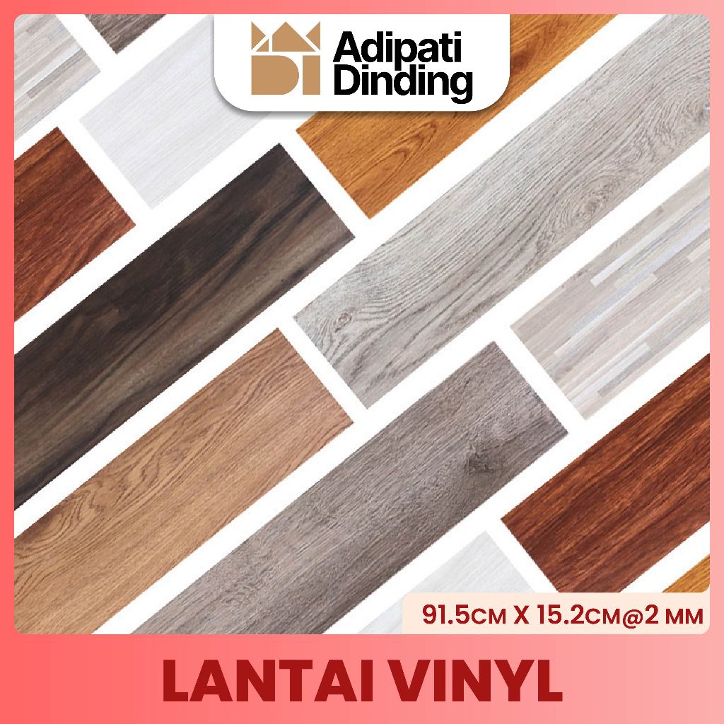 Jual Lantai Vinyl Stiker Lantai Kayu Parket Lantai Vinyl 91.5cm x 15.2cm | Shopee Indonesia