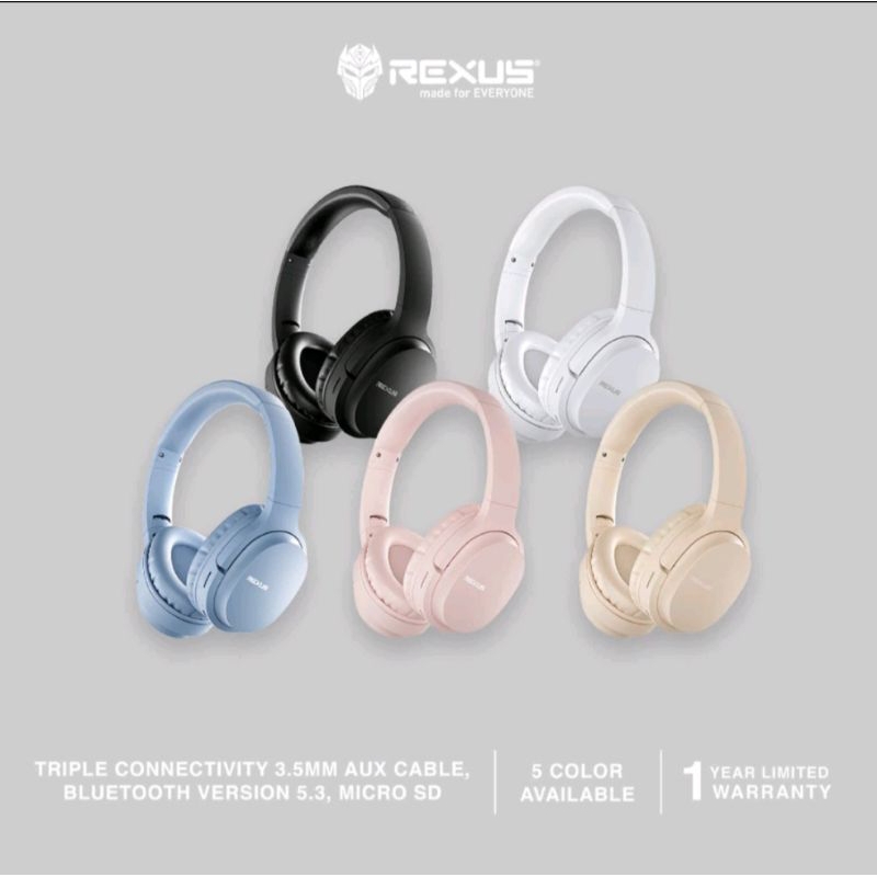 Jual REXUS HEADPHONE BLUETOOTH M2 ORIGINAL NEW ARRIVAL | Shopee Indonesia