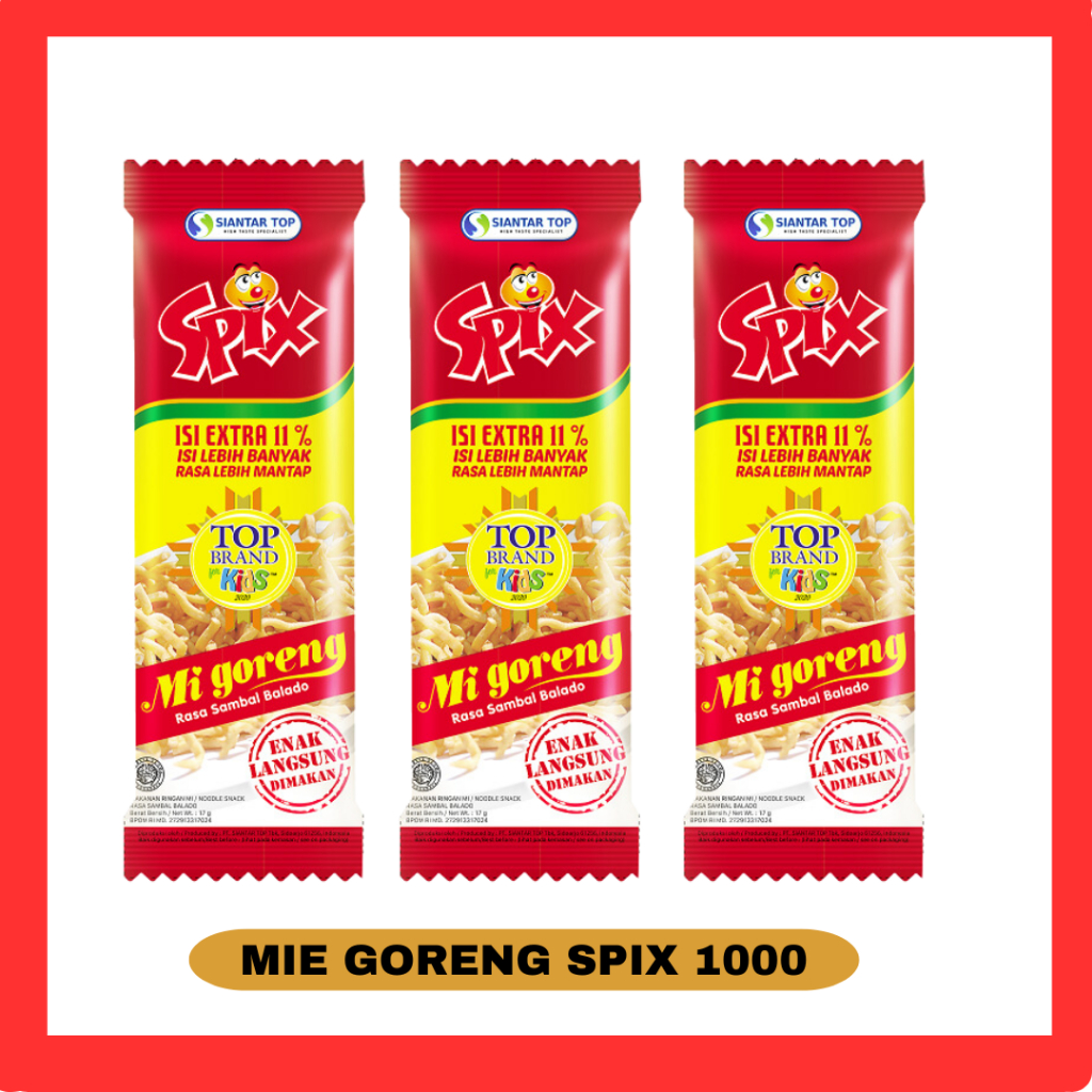 Jual snack cemilan mie goreng spix 1000 10 pcs | Shopee Indonesia