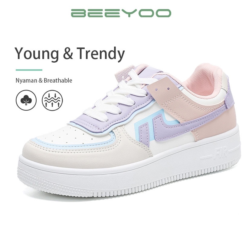 Jual Beeyoo Sepatu Sneakers Wanita Fashion Korea Casual Sport Shoes ...