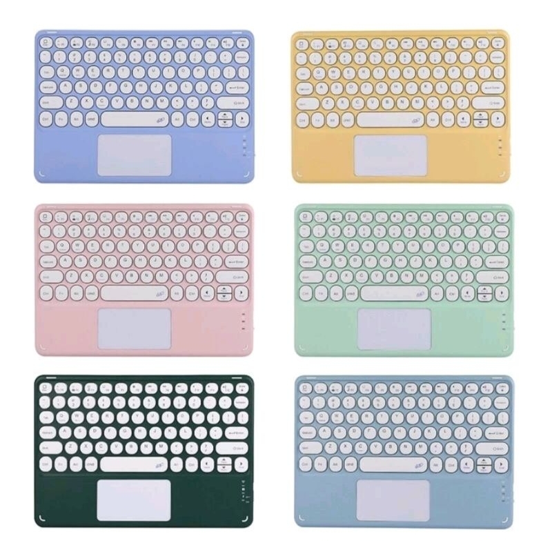 Jual Bluetooth Keyboard Trackpad iPad iOS Android Tombol Bulat ...