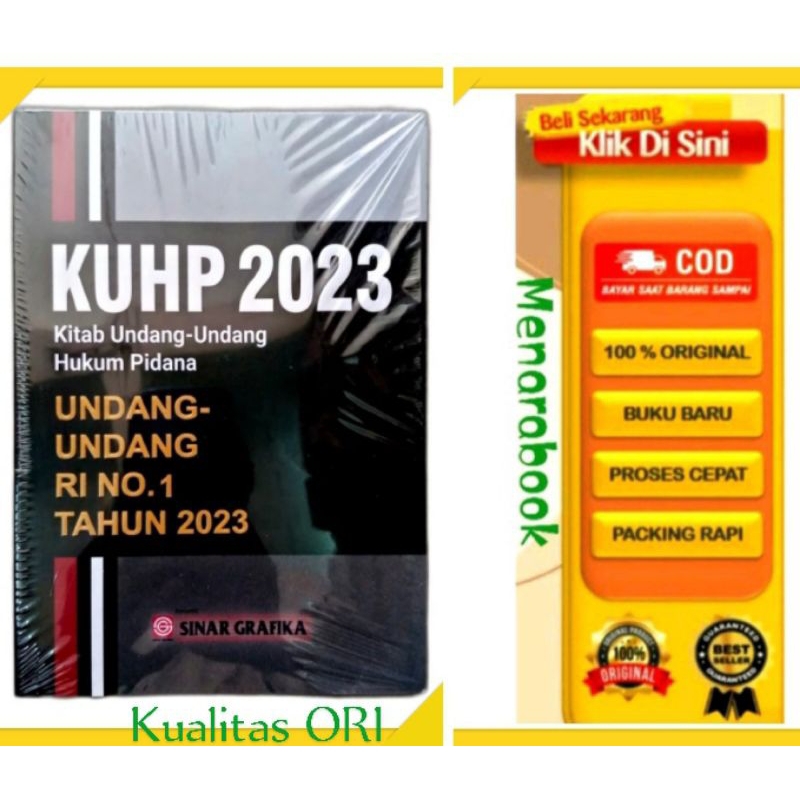 Jual KUHP . Kitab Undang Undang Hukum Pidana. Undang Undang RI No 1 Tahun 2023 | Shopee Indonesia